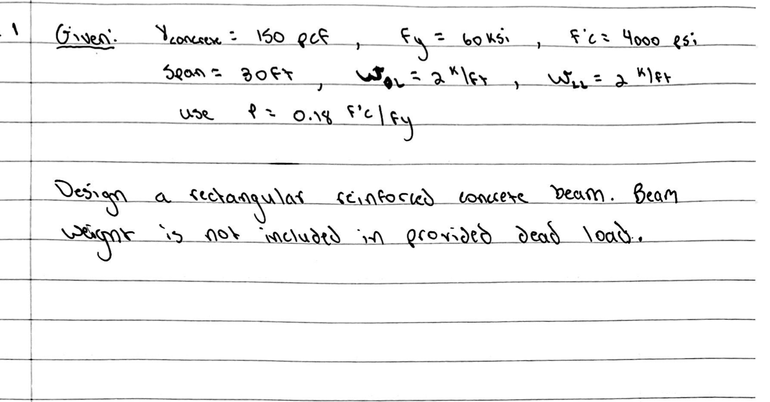 Solved Given: Yconcerex =150 pcf, Fy=60ksi,f∘c=4000 esi Sean | Chegg.com