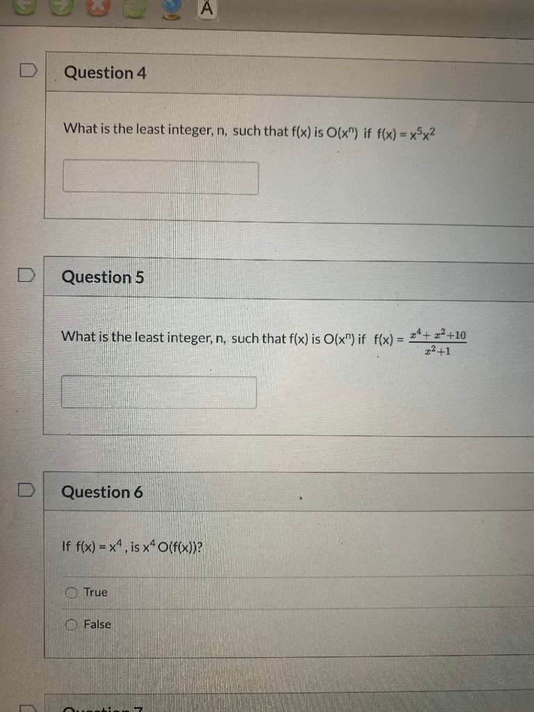 Solved Question 4 What is the least integer, n, such that | Chegg.com