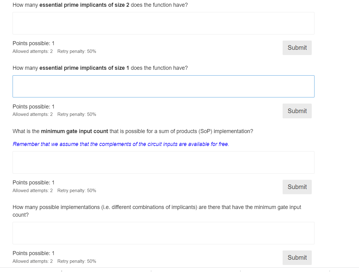 Solved For the questions on this page, refer to the K-map | Chegg.com