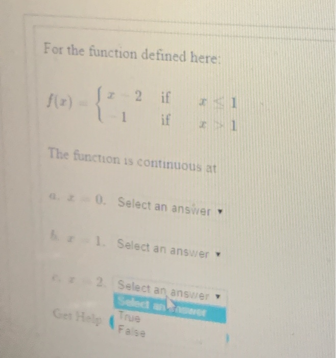 Solved For the function defined here: f() 2 if 1 -1 if 1 fr) | Chegg.com