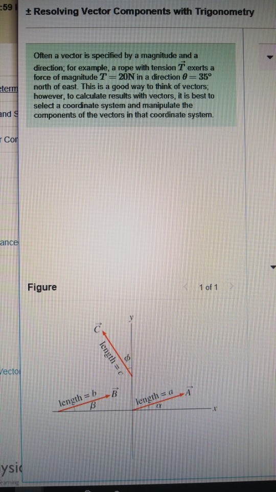 Solved 59 + Resolving Vector Components with Trigonometry | Chegg.com