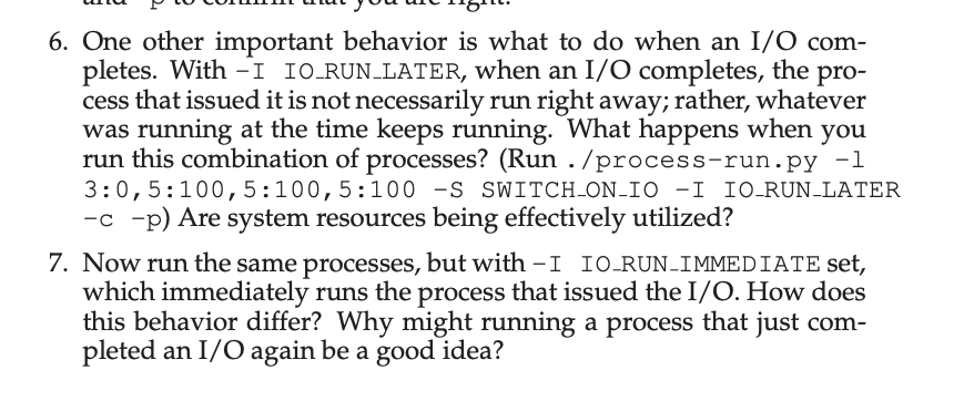 Homework (Simulation) This program, process-run.py, | Chegg.com