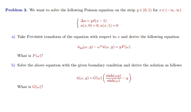 Solved roblem 3. We want to solve the following Poisson | Chegg.com