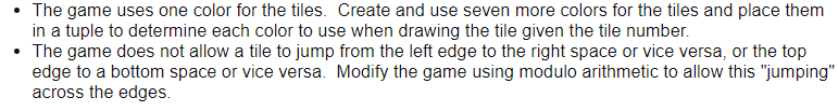 Solved Need help to create 7 tiles with different color | Chegg.com