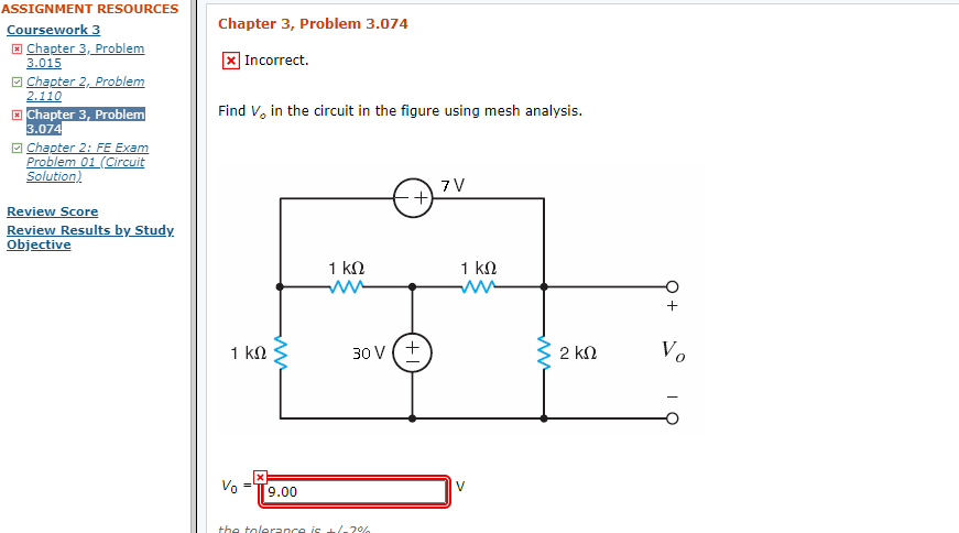 Solved Chapter 3, Problem 3.074 x Incorrect. ASSIGNMENT | Chegg.com