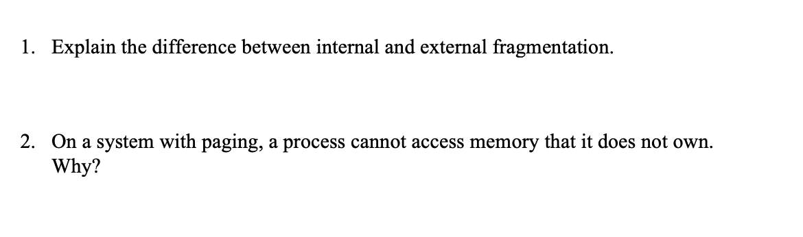 Solved 1. Explain the difference between internal and | Chegg.com