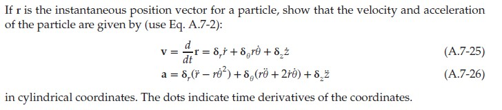 Solved If r is the instantaneous position vector for a | Chegg.com