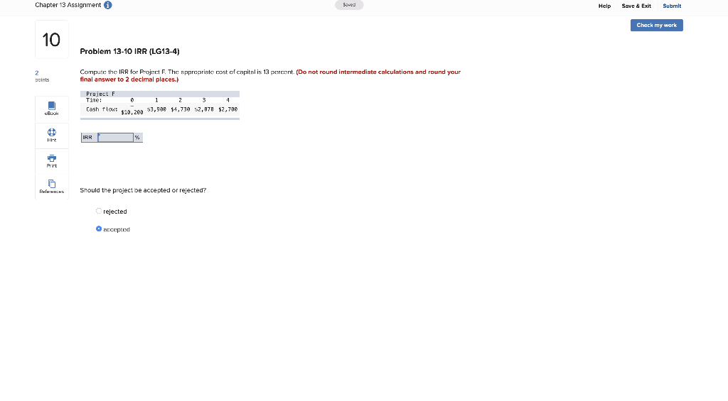 Solved Chapter 13 Assignment I 5cd Help Save And Exit Submit 5973