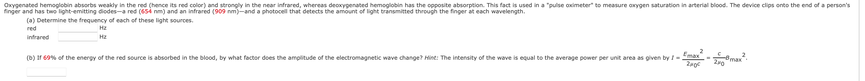 Solved (a) Determine the frequency of each of these light | Chegg.com