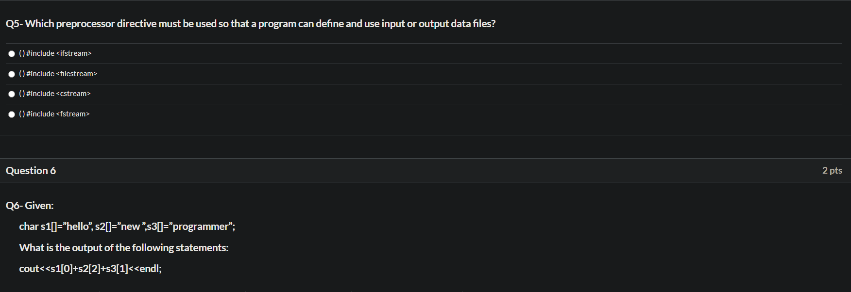 Solved Q5-Which preprocessor directive must be used so that | Chegg.com