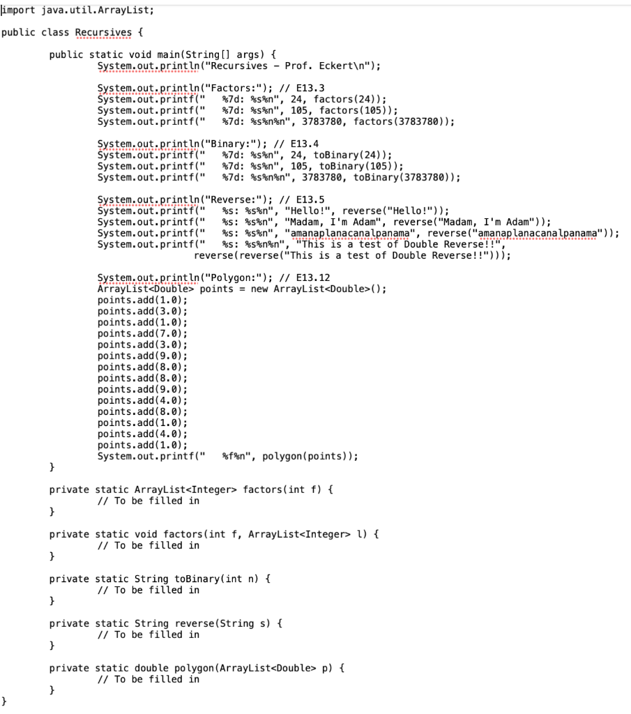 Solved Problem Description Factor an integer (E13.3): Write | Chegg.com