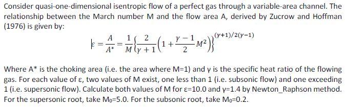 Solved Consider quasi-one-dimensional isentropic flow of a | Chegg.com