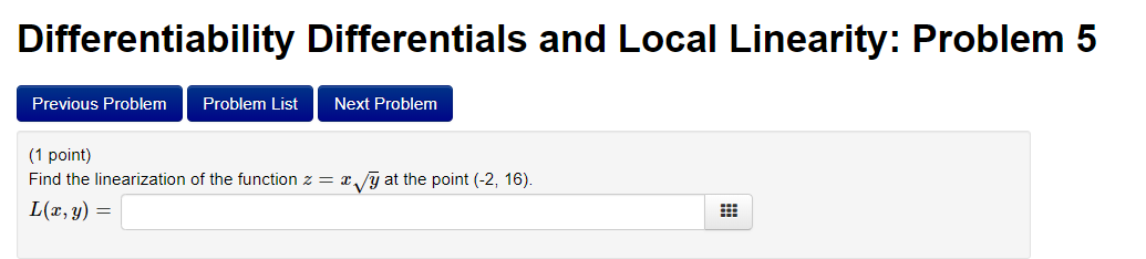 Solved Differentiability Differentials and Local Linearity: | Chegg.com