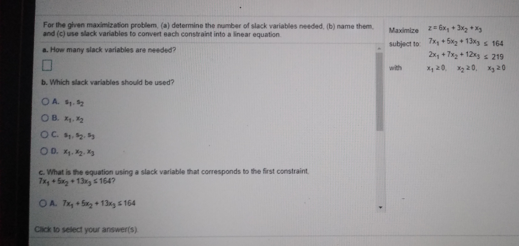Solved For the given maximization problem, (a) determine the | Chegg.com