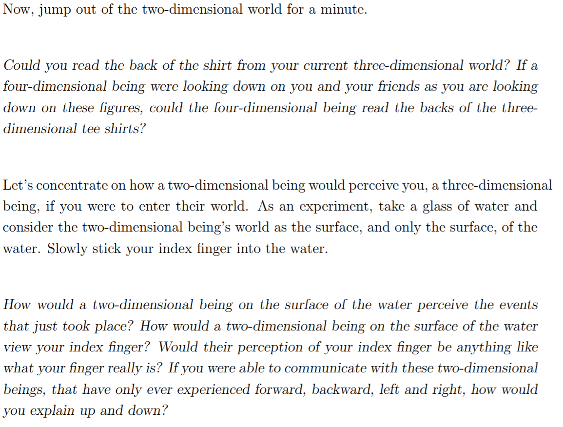 Solved Now, jump out of the two-dimensional world for a | Chegg.com