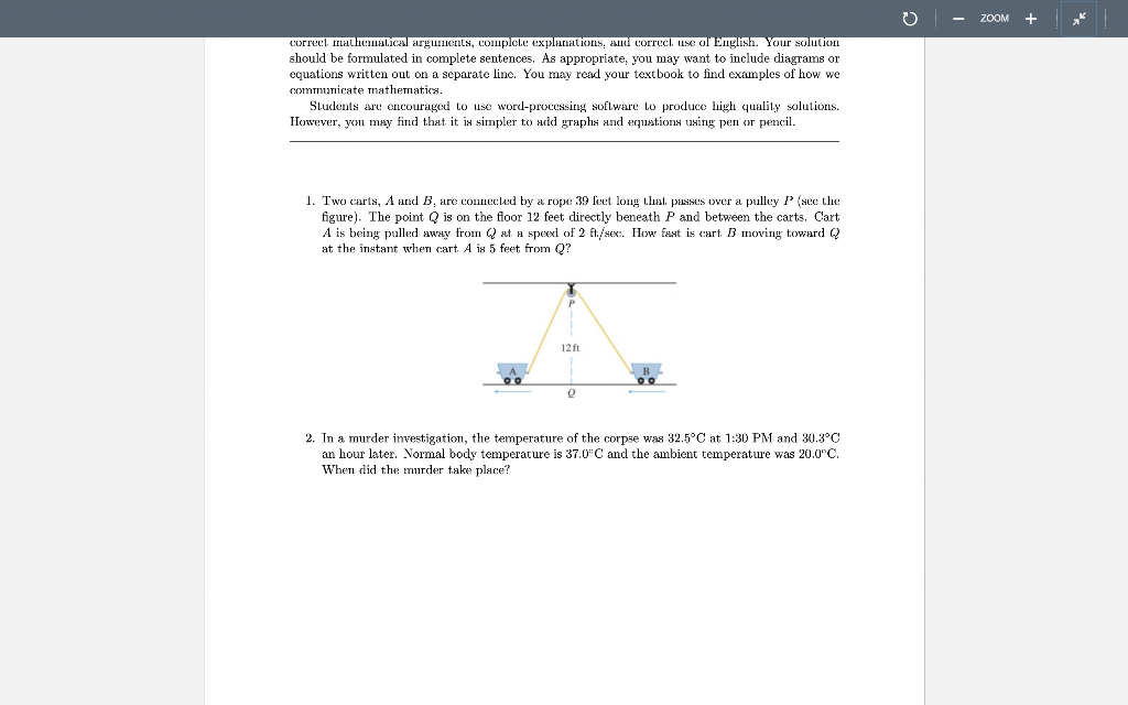 Solved ZOOM correct mathematical arguments, complele | Chegg.com