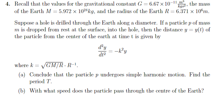 Solved Recall that the values for the gravitational constant | Chegg.com