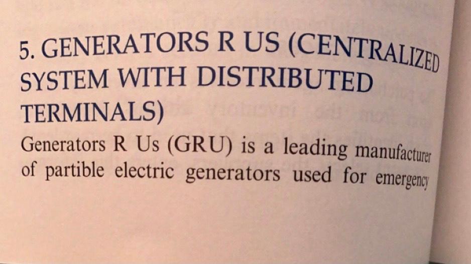 Solved 5. GENERATORS R US (CENTRALIZED SYSTEM WITH | Chegg.com