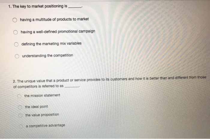 Solved 3. In determining the value proposition, the best | Chegg.com