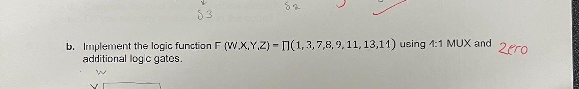 Solved B ﻿implement The Logic Function