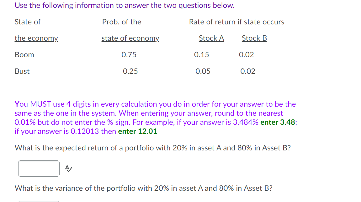 Solved Use the following information to answer the two | Chegg.com