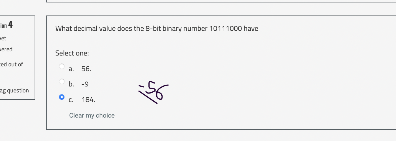 Solved Assume that we have 5 bits available, what is the | Chegg.com