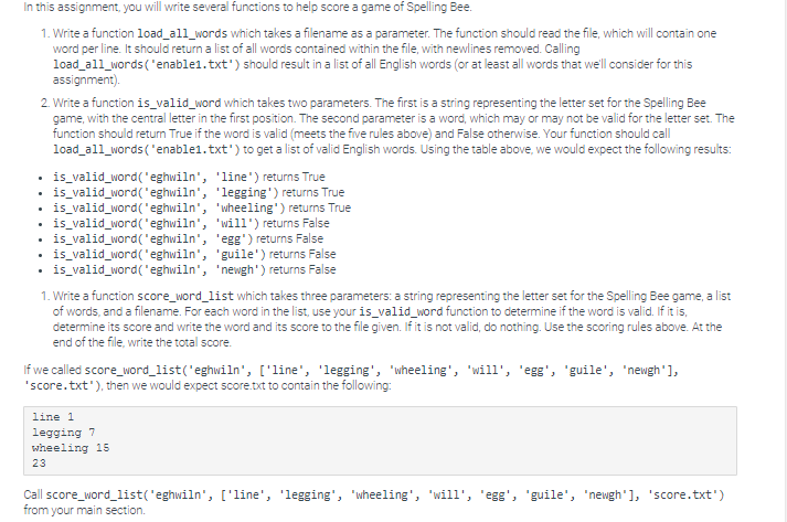 Solved 10.12 Chapter 10 Homework - Spelling Bee In the word | Chegg.com