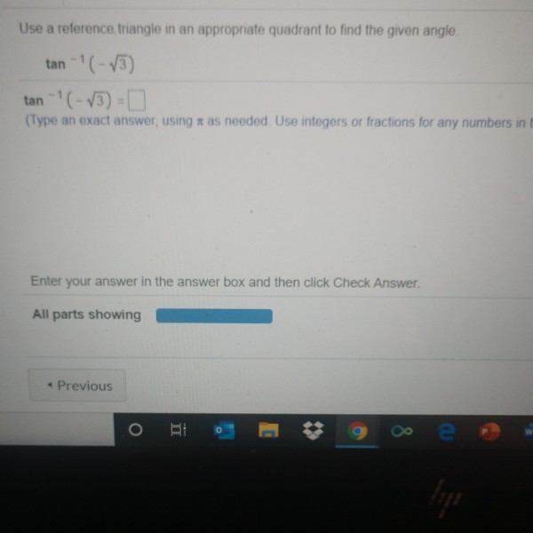 Solved Use a reference, triangle in an appropriate quadrant | Chegg.com