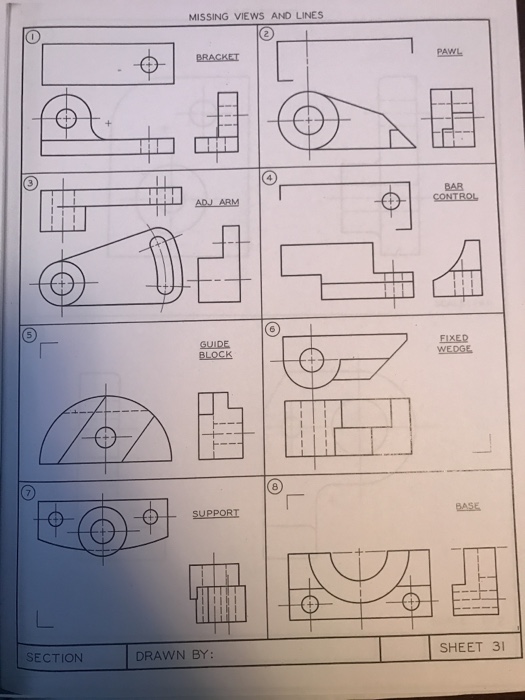 MISSING VIEWS AND LINES PAWL BAB GUIDE BLOCK FIXED | Chegg.com