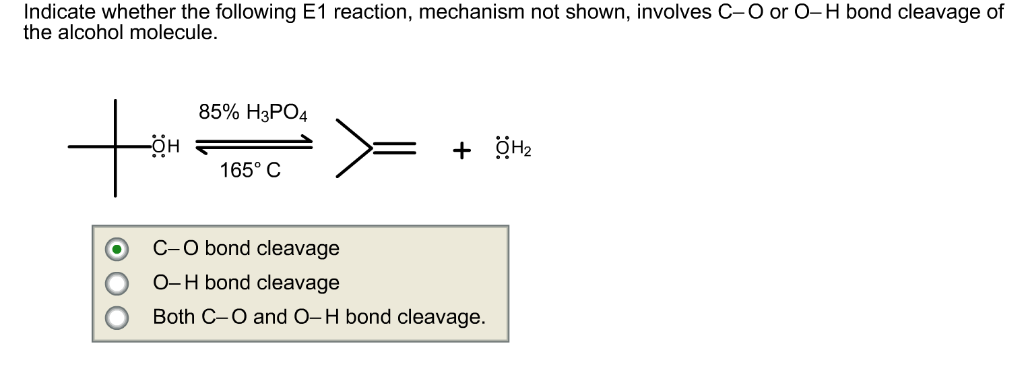 Solved Indicate whether the following E1 reaction, mechanism | Chegg.com
