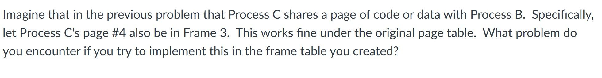 Solved Imagine that in the previous problem that Process C | Chegg.com