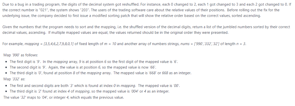 Solved Due to a bug in a trading program, the digits of the | Chegg.com