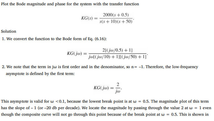 Solved Plot the Bode magnitude and phase for the system with | Chegg.com