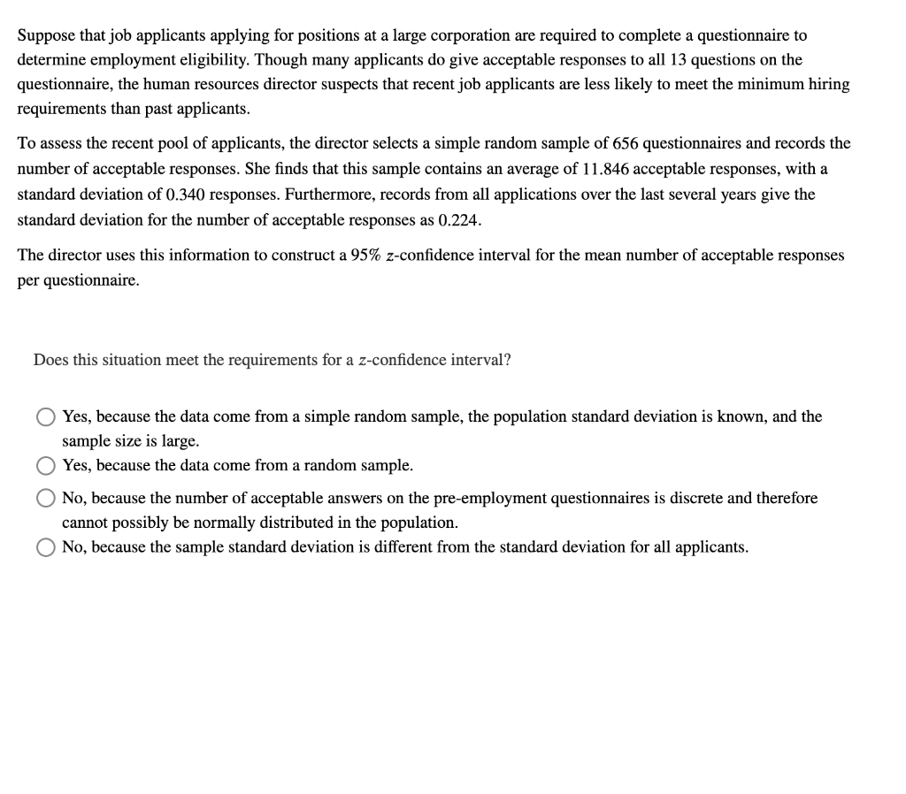 Solved Suppose that job applicants applying for positions at | Chegg.com