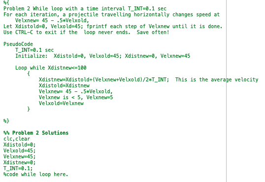 Solved Problem 2 While loop with a time interval T−INT | Chegg.com