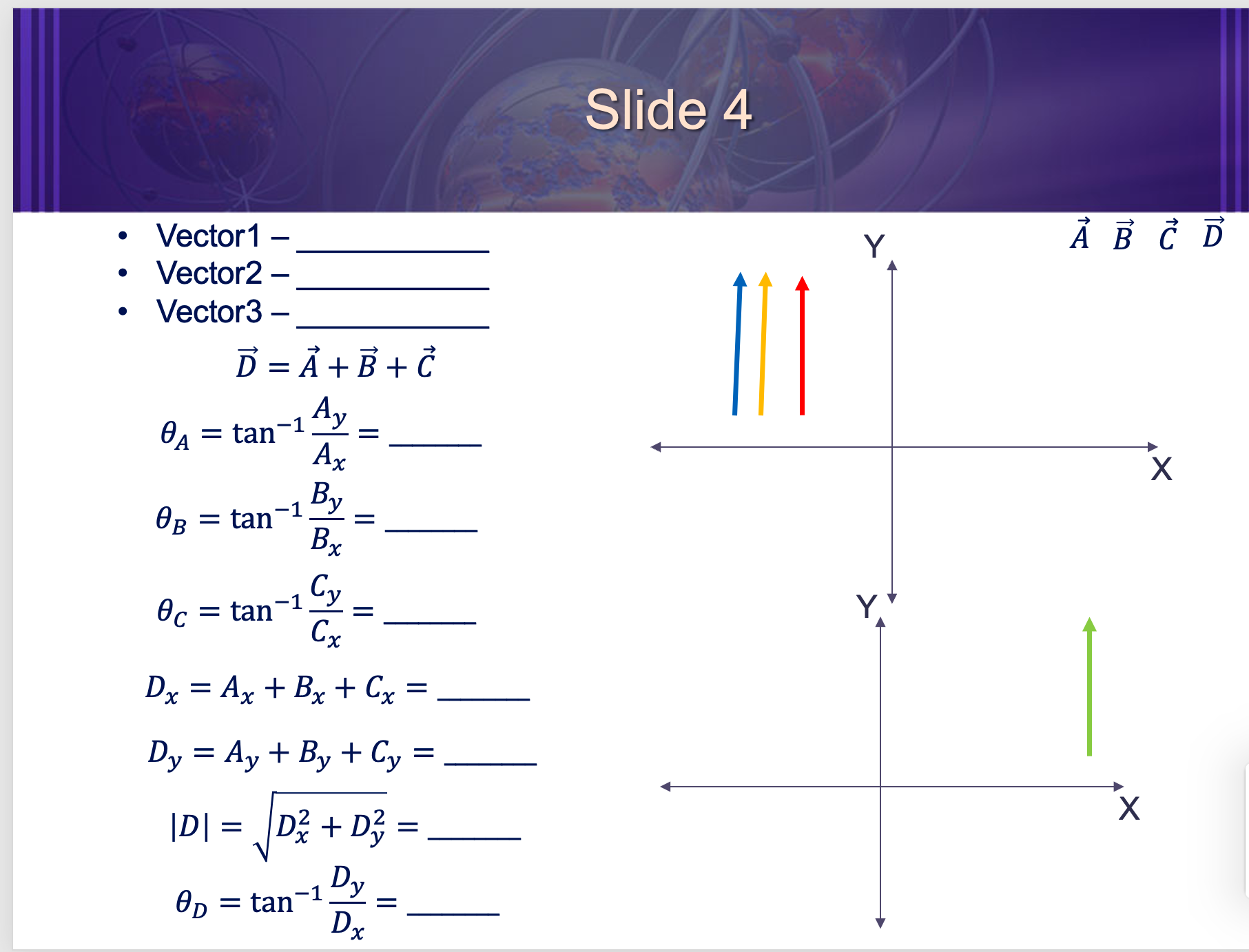 Solved For slide 4, ﻿design a trip with three vectors (type | Chegg.com