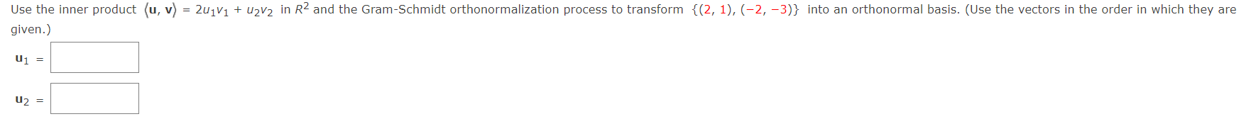 Solved given.) u1= u2= | Chegg.com