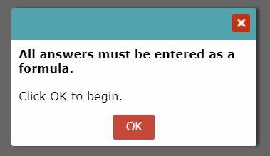 Solved All answers must be entered as a formula. Click OK to | Chegg.com