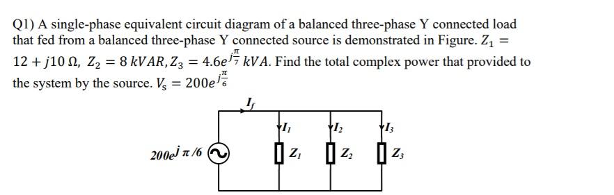 Solved Q1) A single-phase equivalent circuit diagram of a | Chegg.com