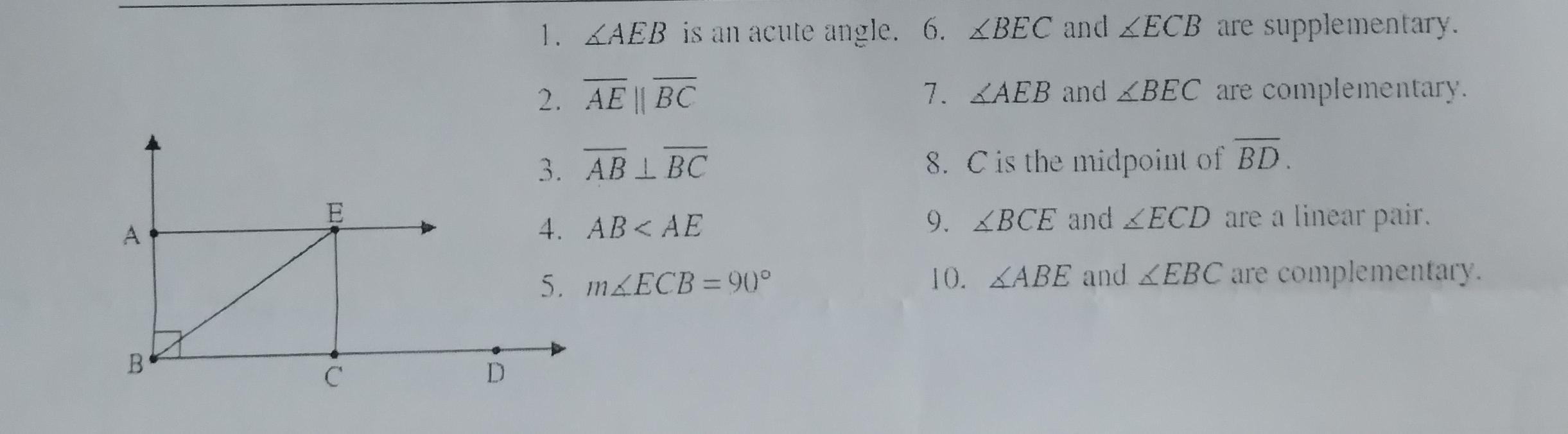 Solved Directions: Determine if you can conclude each | Chegg.com