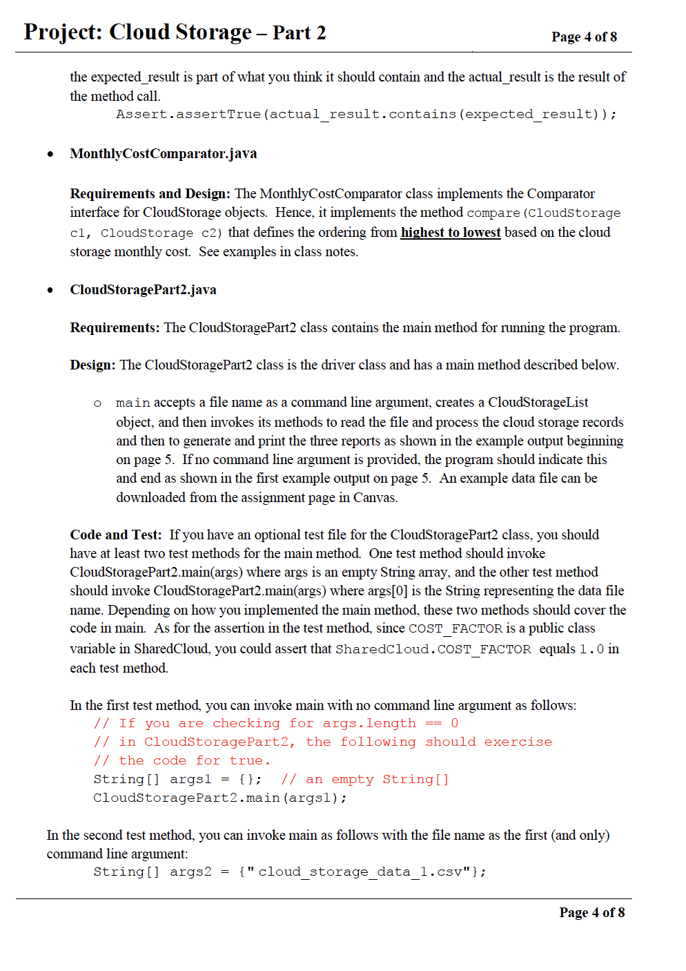 Project: Cloud Storage - Part 2 Page 2 of 8 | Chegg.com
