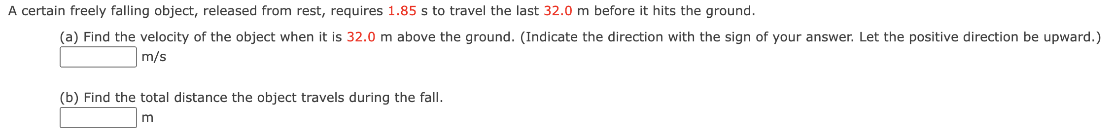 Solved A certain freely falling object, released from rest, | Chegg.com