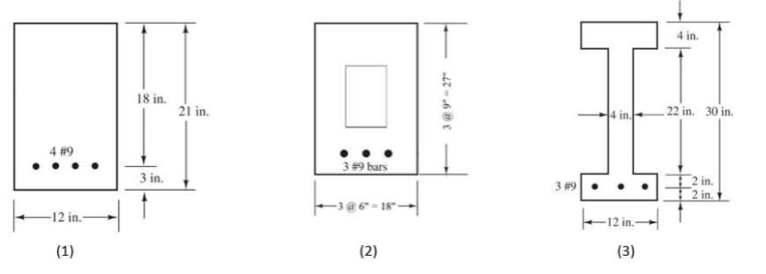 Solved Determine the cracking moment Mcr for section 1&2 | Chegg.com