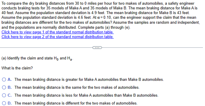 Solved To compare the dry braking distances from 30 to 0 | Chegg.com