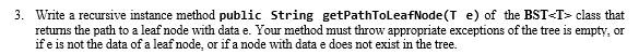 Solved BinaryTree insertion and deletion There are no fixed | Chegg.com