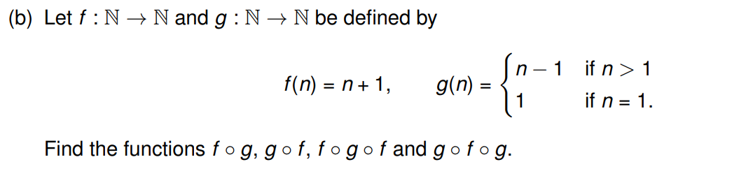 Solved Let f : N -> ﻿N and g : N -> ﻿N be defined byf(n) = | Chegg.com