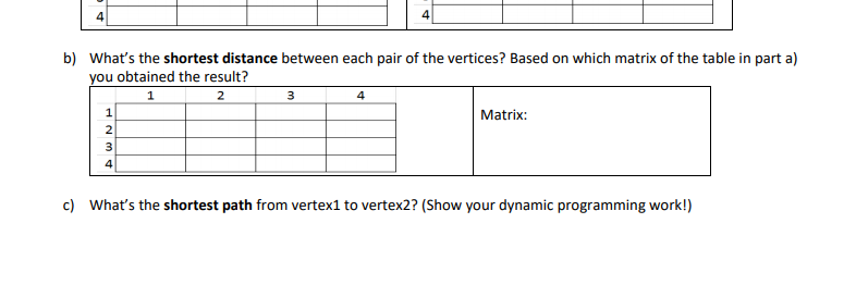 Solved 3 Consider this graph: a) Use Floyd's algorithm to | Chegg.com