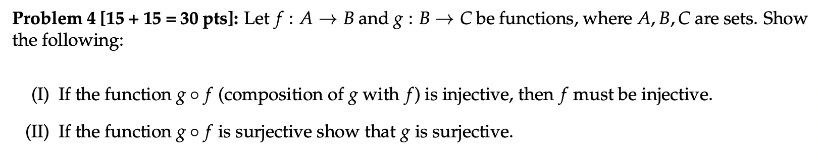[Solved]: Problem 4 [ ( 15+15= mathbf{3 0} ) pts]: Let