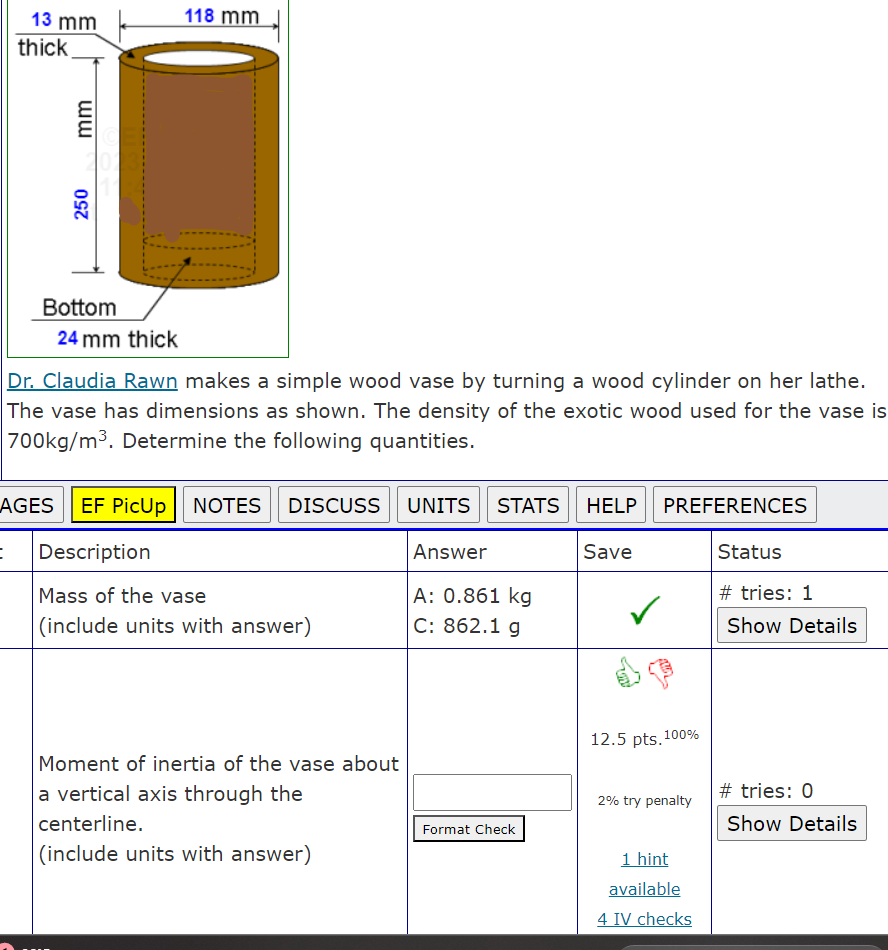 Solved Dr. ﻿Claudia Rawn makes a simple wood vase by turning | Chegg.com