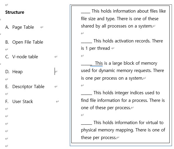 Solved Structure This holds information about files like | Chegg.com